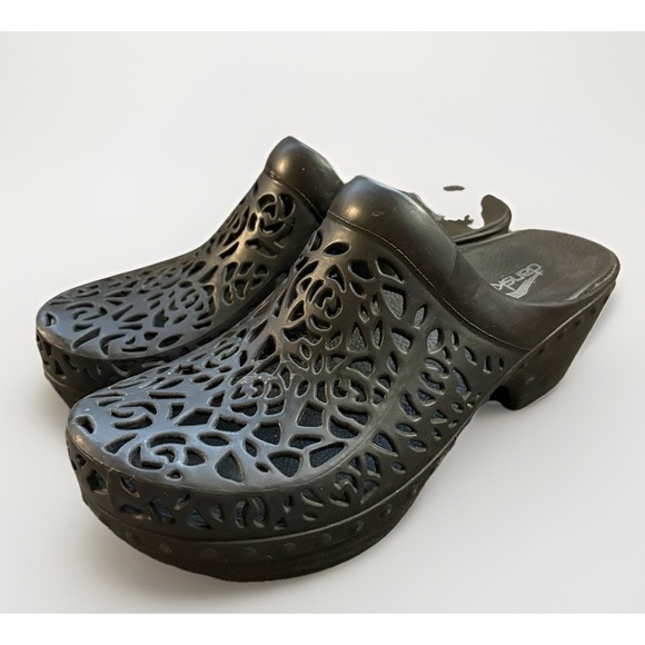 Dansko | Shoes | Dansko Pippa Molded Clog Thermoplastic Black Cutout ...